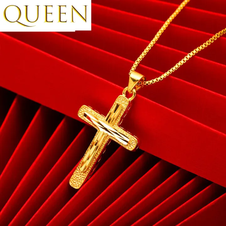 Limited Today 100% Original 24k Saudi Gold Pendants Necklaces for Women ...
