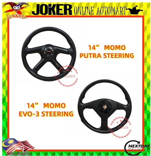 MOMO PUTRA STYLE / MOMO EVO3 14 INCH CAR STEERING WHEEL PUTRA STYLE ...