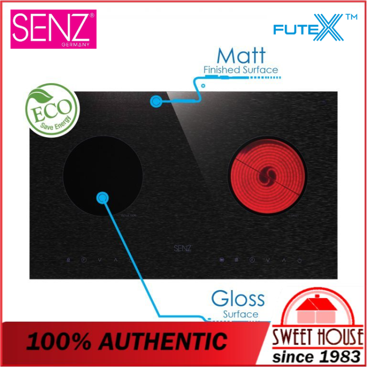 Senz SZ-RI3200i 2 in 1 Smart Induction & Ceramic Cooker Hob Package ...