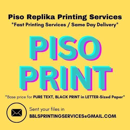 Piso Print Monochrome/Text/ only - (Shorts/Letter/8.5x11) | Lazada PH