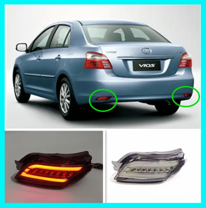 TOYOTA VIOS ncp-93 2007-2012 Rear Bumper LED Reflector Welcome Runing ...