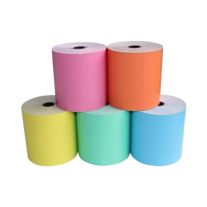colorful thermal paper 80mm x 80mm coreless mini printing paper roll ...