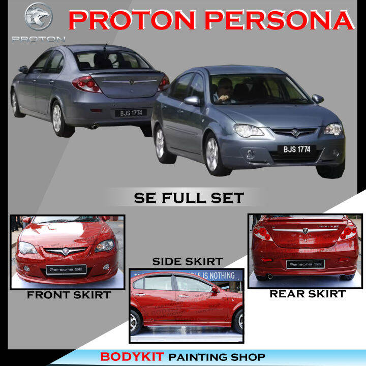 PROTON PERSONA 2008 SE STYLE FULLSET SKIRTING(FRONT SKIRT, SIDE SKIRT, REAR SKIRT)-MATERIAL PU ...