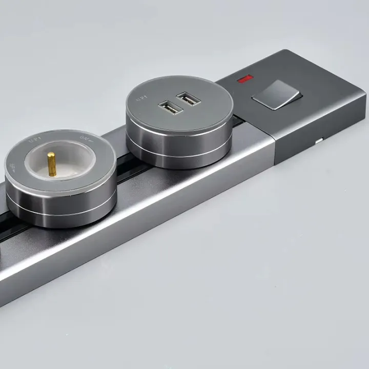Universal multi smart office desk power track system electric socket ...