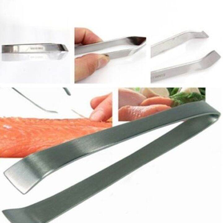 Stainless Steel Fish Bone Tweezers Remover Pincer Puller Pick-Up ...