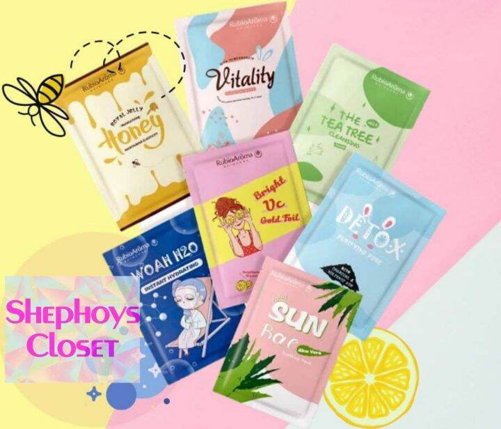 Sari-saring Chi RUBIO AROMA KOREAN FACIAL MASKS / FACIAL SHEETS - 7 ...