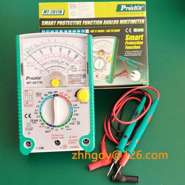 Pro'skit MT-2017N MT-2019 Acdc og Graph Pointer Multimeter Anti-Burning ...