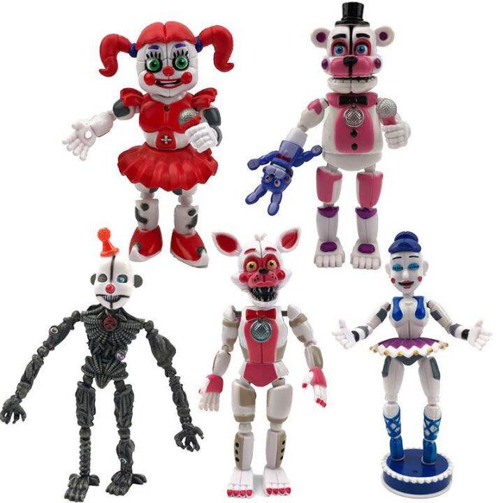 5pcs FNAF Five Nights At Freddy's Baby Ballora Funtime Freddy Ennard ...