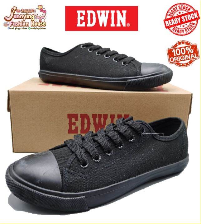 [Edwin] Edwin 236/2369 Black School Shoes Ready Stocks/Low Top/Kasut ...