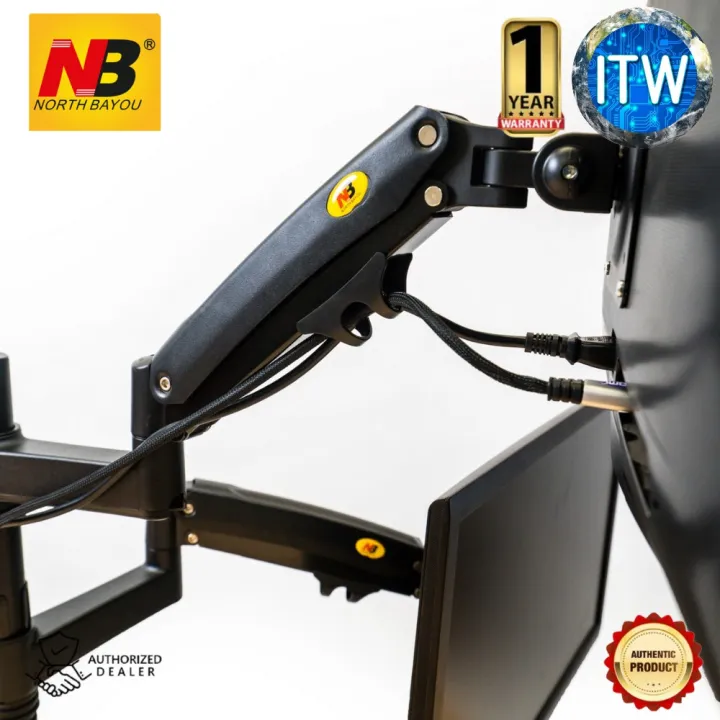 ho- NEW SERIES NB H180 DUAL SCREEN DESKTOP MONITOR ARM 22" - 32" UP TO ...