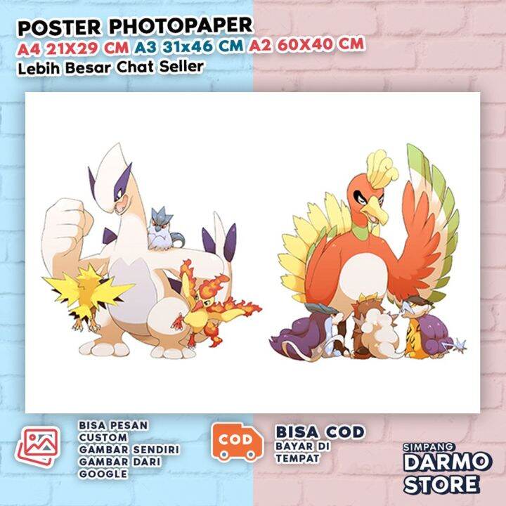 Poster Kartun Pokemon Pikacu Pika Terbaru Foster Hiasan Dinding Anak ...