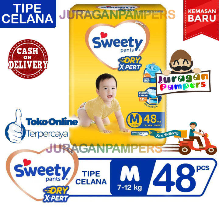 Sweety Bronze Pants Jumbo Dry X-pert M~48 ( KEMASAN BARU ) | Lazada Indonesia