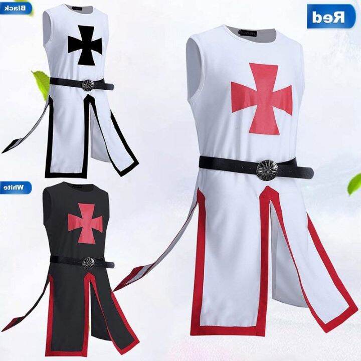 🥰cos Animation Clothing Halloween Cos Clothing Medieval Knights Templar