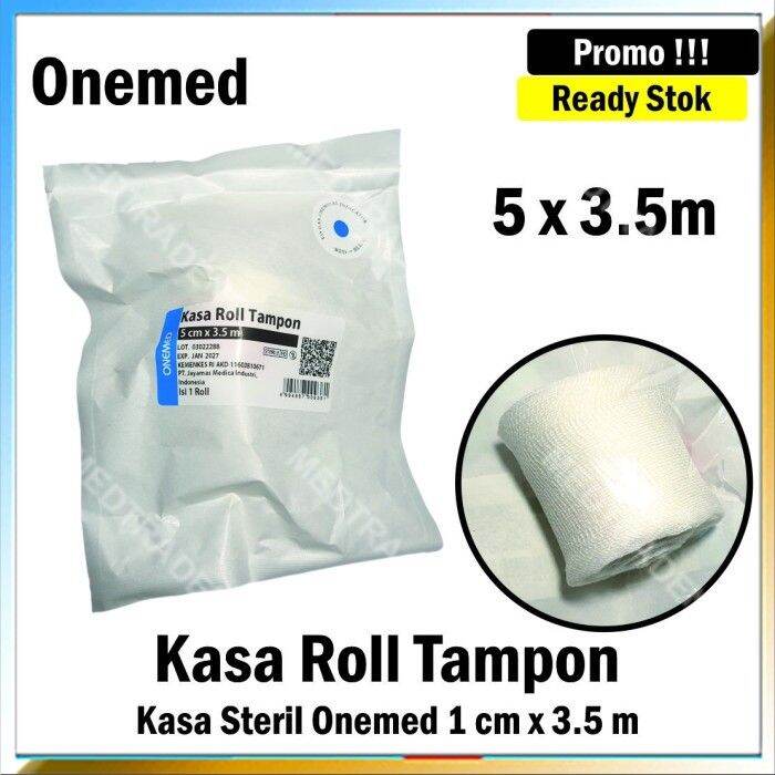 Kasa Roll Tampon Kasa Steril Onemed 5 cm x 3.5 m | Lazada Indonesia