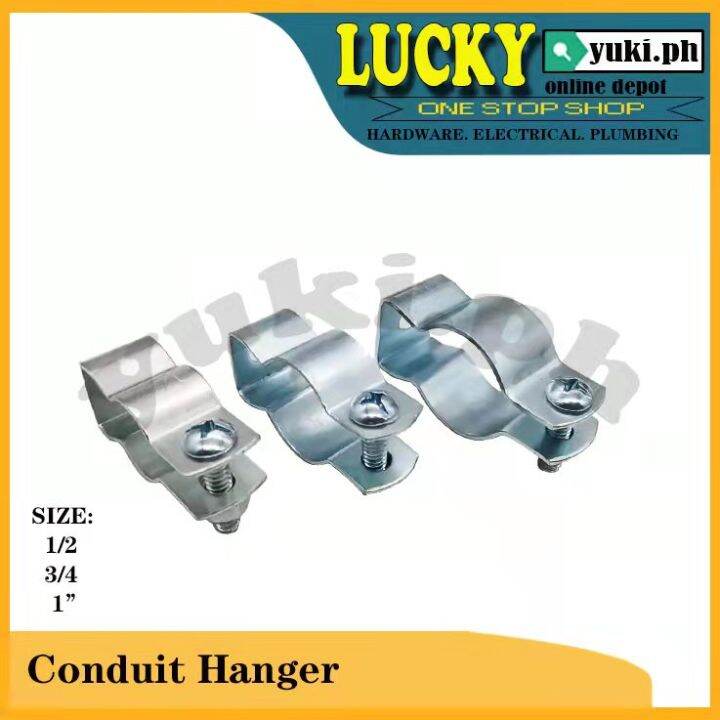 METAL CONDUIT HANGER WITH SCREW AND NUT 1/2" , 3/4" , 1" | Lazada PH