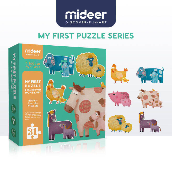 MIDEER My First Puzzle-Family Farm Mom & Baby 31pcs | Susun Suai Gambar MD3012 | Lazada