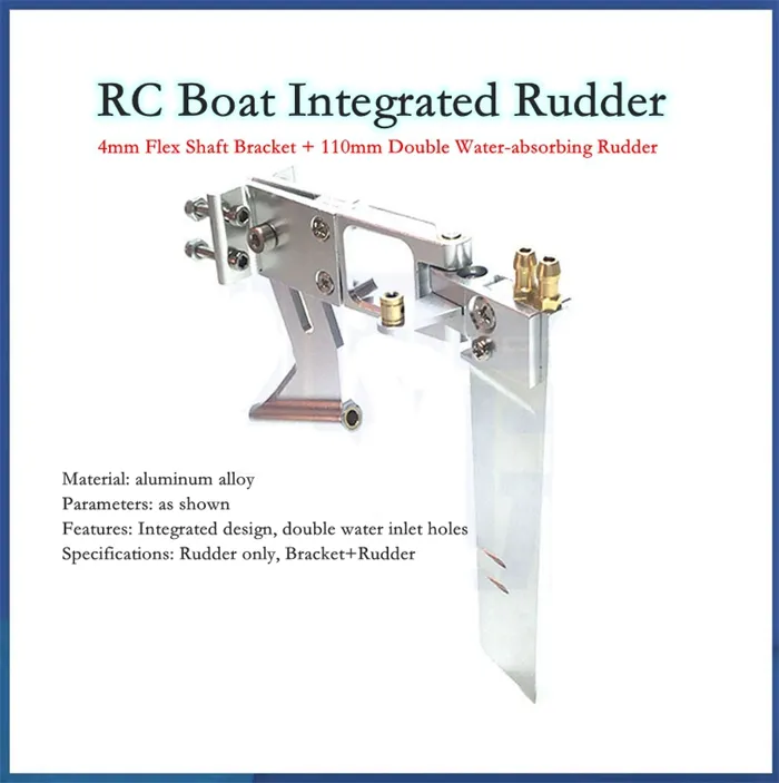 RC Boat Integrated 4mm Flex Shaft Bracket + Double Water-absorbing ...