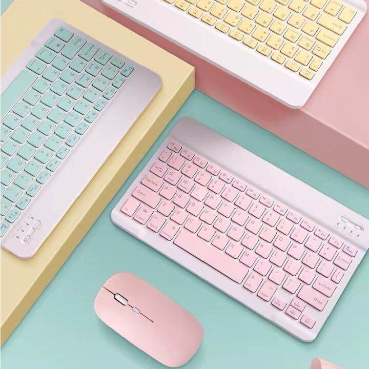 keyboard and mouse set Wireless Colorful Keyboard with Mouse for ...