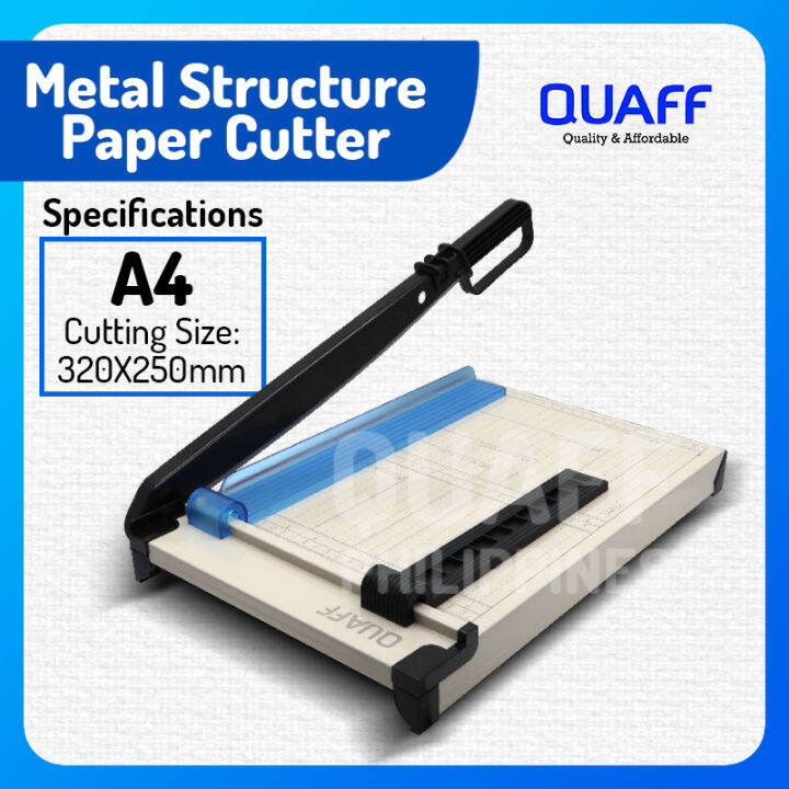 Quaff Paper Cutter Metal Structure A4 Size With Adjuster & Stopper ...