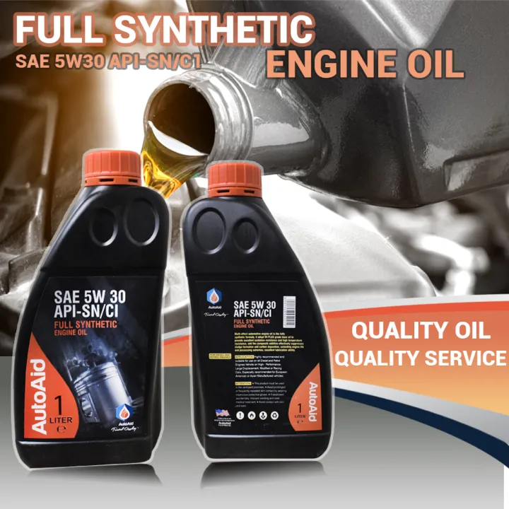 AutoAid Full Synthetic Engine Oil SAE 5W 30 API-SN/CI (1Liter) | Lazada PH