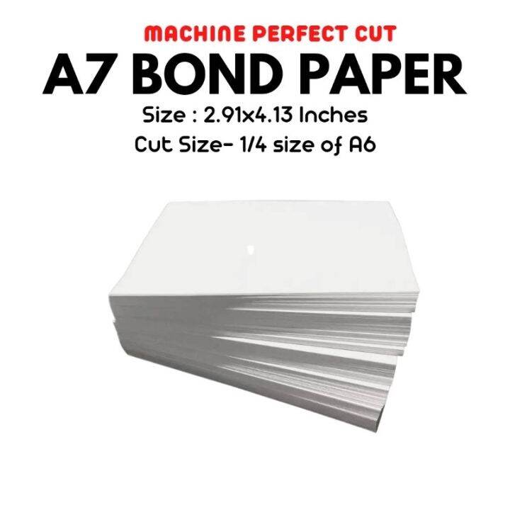 Cut size A7 Bond Paper (500 pieces) 70 Gsm | Lazada PH