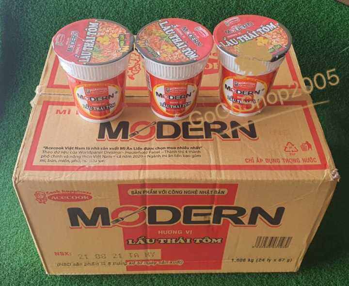 【Vietnam】Modern Lau Thai Tom / Thai Hot Pot with Shrimp (Vietnam Cup Instant Noodles) 67g [24 ...