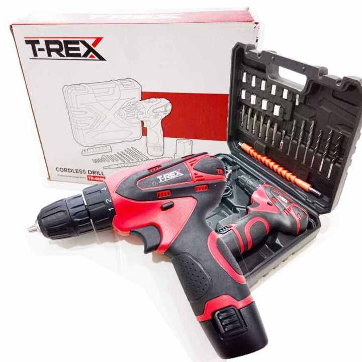 Mesin Bor Baterai T-Rex Trex 12 Volt 10mm Cordless Drill Screwdriver By ...