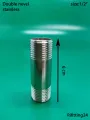 DOUBLE NEVEL 1/2" STAINLESS/DOBEL NEPEL STAINLESS 1/2"/DOBLE DRAT 6 CM ...