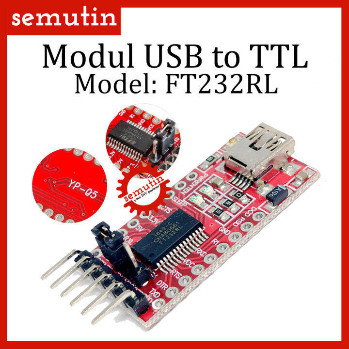 Modul USB to Serial TTL FT232RL / FTDI Converter 3.3V 5V Adapter Module ...