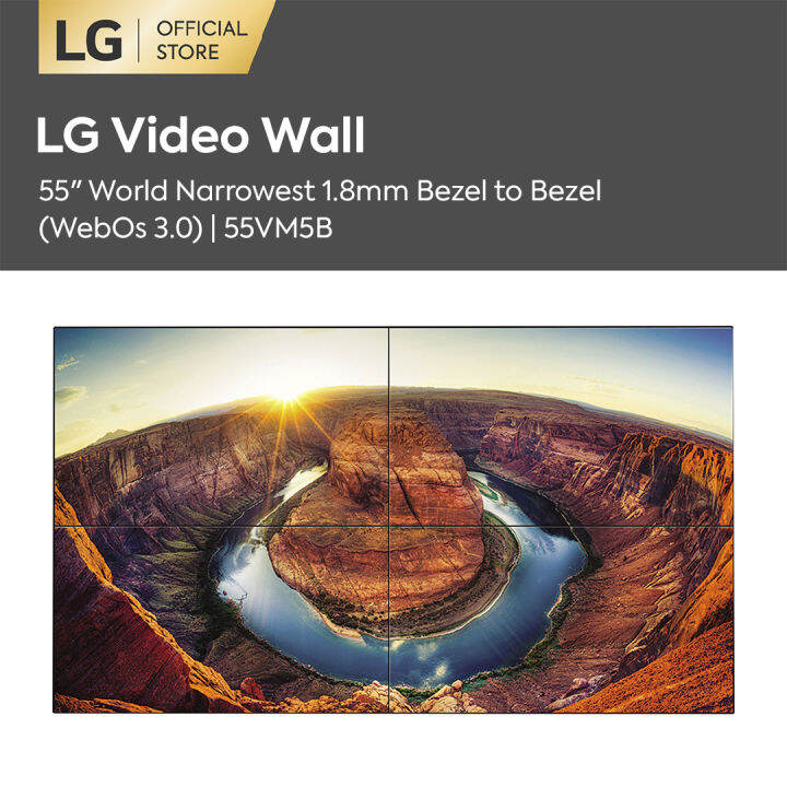 LG Video Wall 55VM5B 55" World Narrowest 1.8mm Bezel to Bezel (WebOs 3. ...