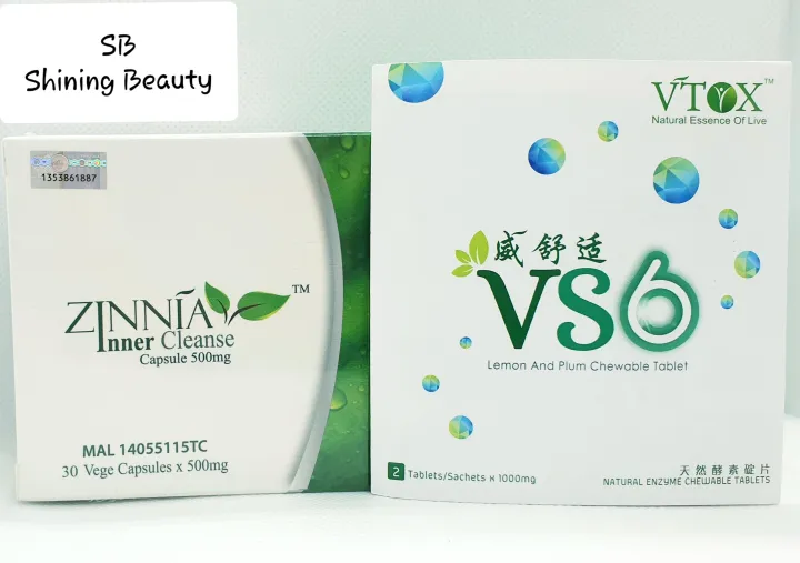 Zinnia Inner Cleanse Capsule 500mg 30 caps ( EXPIRY : 09 / 2023 ...