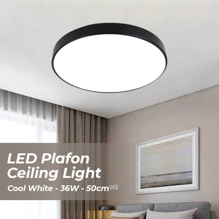 Lampu LED Plafon Rumah Ceiling Modern 50cm 36W Cool White | Lazada ...