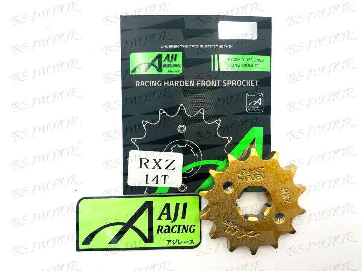 (100% ORIGINAL) AJI RAICNG YAMAHA/HONDA GOLD SPROCKET 428T-14T [GOLD ...
