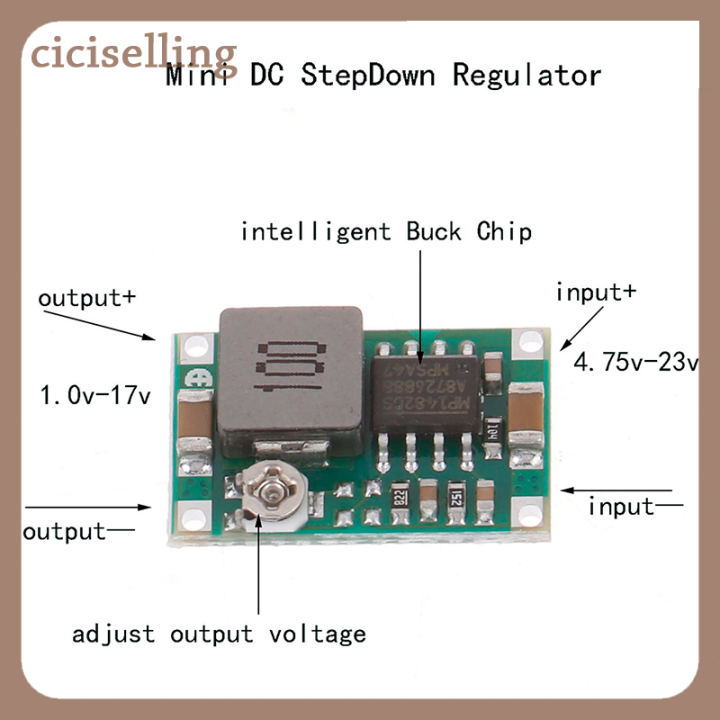 [ciciselling] 3A MINI DC-DC STEP DOWN CONVERTER VOLT REGULATOR 5V-23V TO 3.3V 6V 9V 12V | Lazada PH