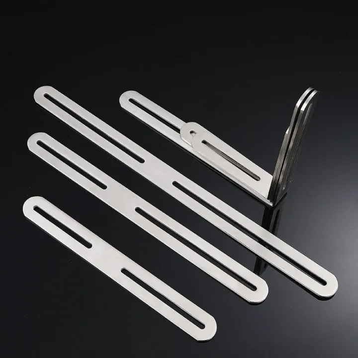 Stainless Steel Bracket Adjust Long Hole Double Swing 90 Degree Angles ...