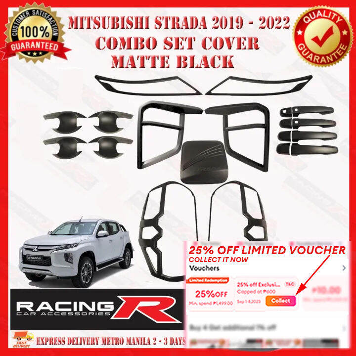 Mitsubishi Strada GLS 2019 to 2024 Combo Set Full Garnish Cover Matte ...