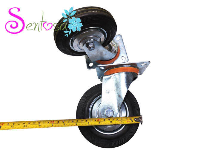 Sentosa - Roda Caster Gepeng 6" Inchi / Roda Etalase Kaca / Roda Lemari ...