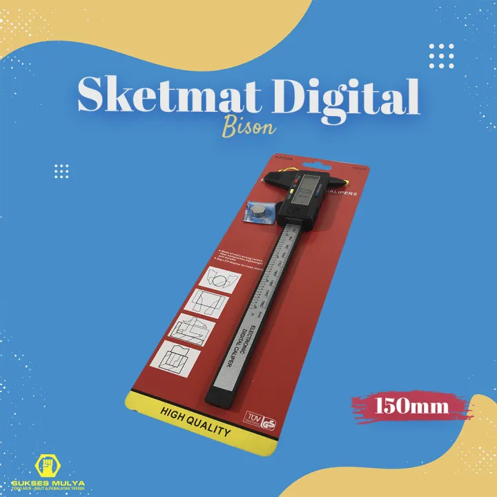 Bison Sketmat Digital 6" Plastik Sigmat Jangka Sorong Vernier Caliper ...