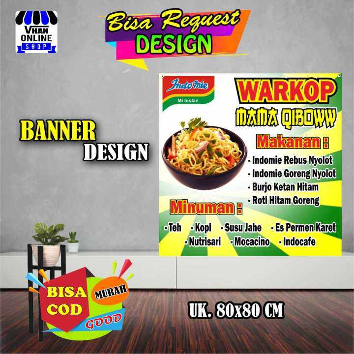 Spanduk Banner Warung Indomie, Warmindo, Warung Makan Keren, Murah ...