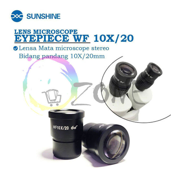 LENSA MATA MIKROSKOP STEREO - LENS EYEPIECE MICROSCOPE WF 10X/20 ...