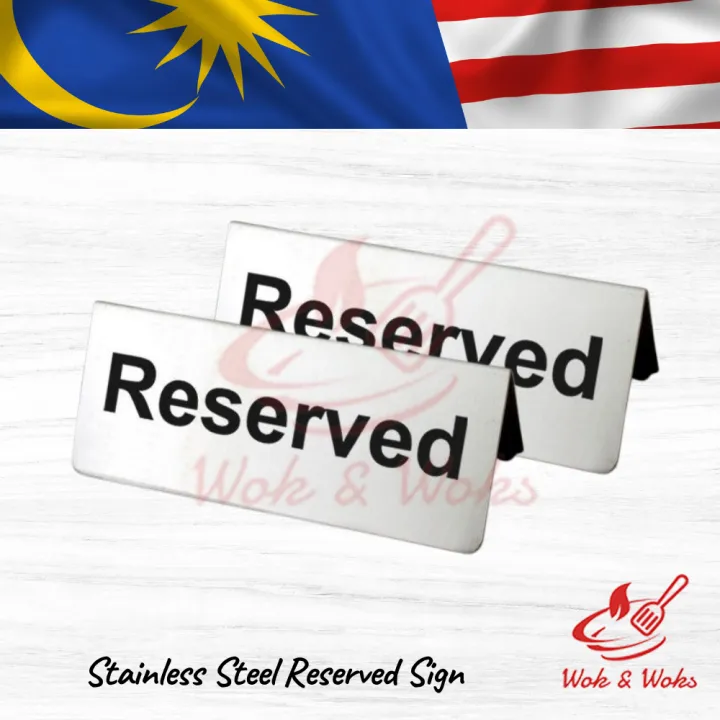 Stainless Steel (Reserved) Sign Stand / Papan Tanda Keluli (Reserved ...
