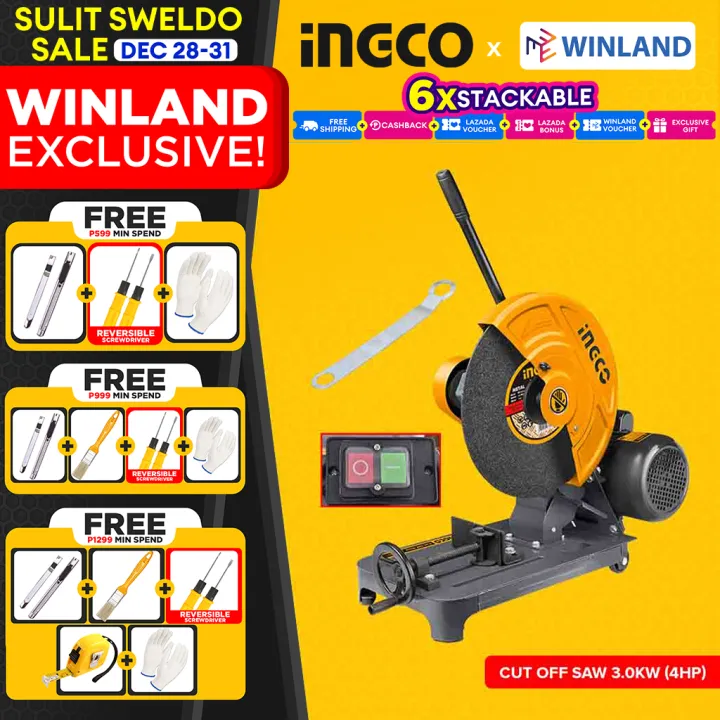INGCO by Winland Industrial Cut Off Saw Machine 4HP 3.0KW COS4051-5P ...