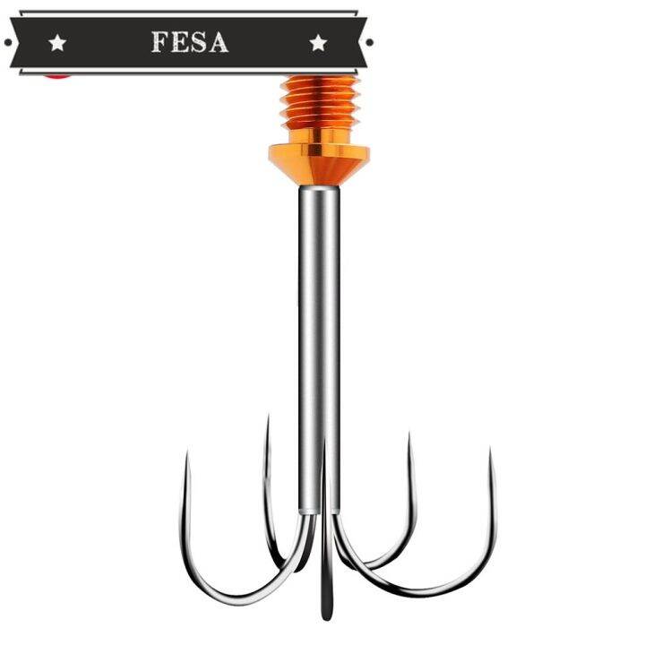 FESA Anchor Squid Fishing Hook Stainless Steel 5 Pin Fish Hooks 1/2 ...
