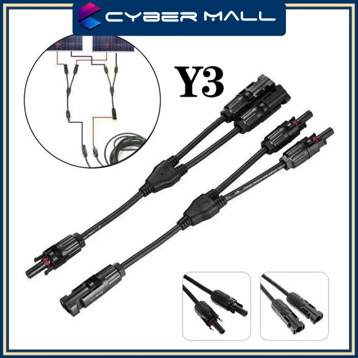 Cable Connector MC4 Photovoltaic Connector Y-type 3 Way Adapter ...