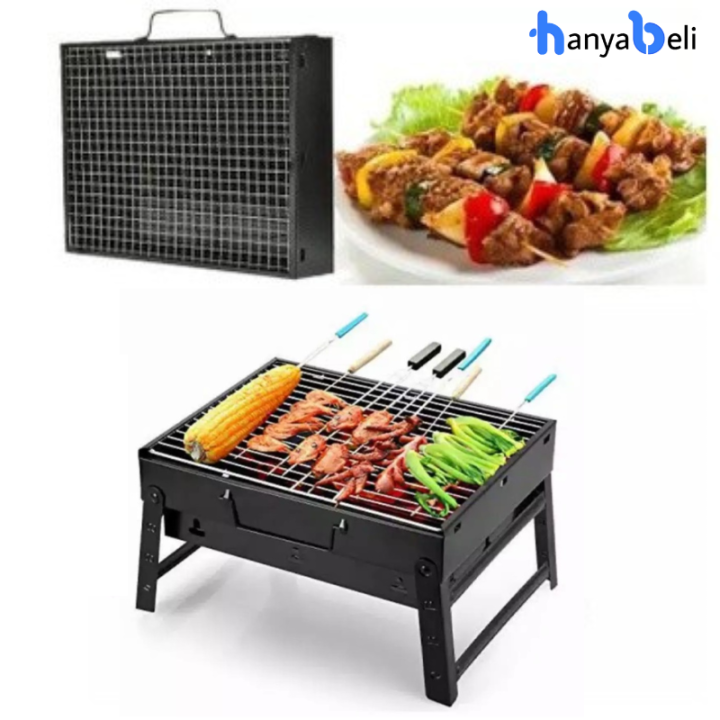 Alat BBQ Barbeque Grill Alat Panggangan Portable Pemanggang Lipat ...