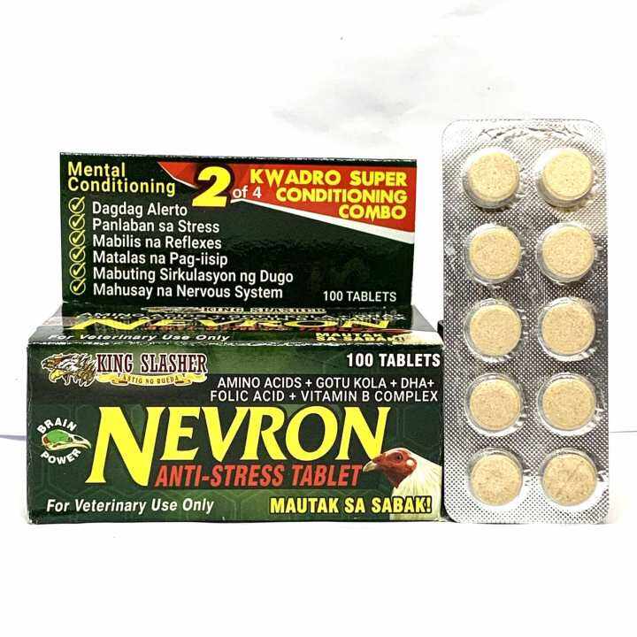 [FCR AGRIVET] 10 Tablets Nevron Anti-stress Tablet for gamefowls ...