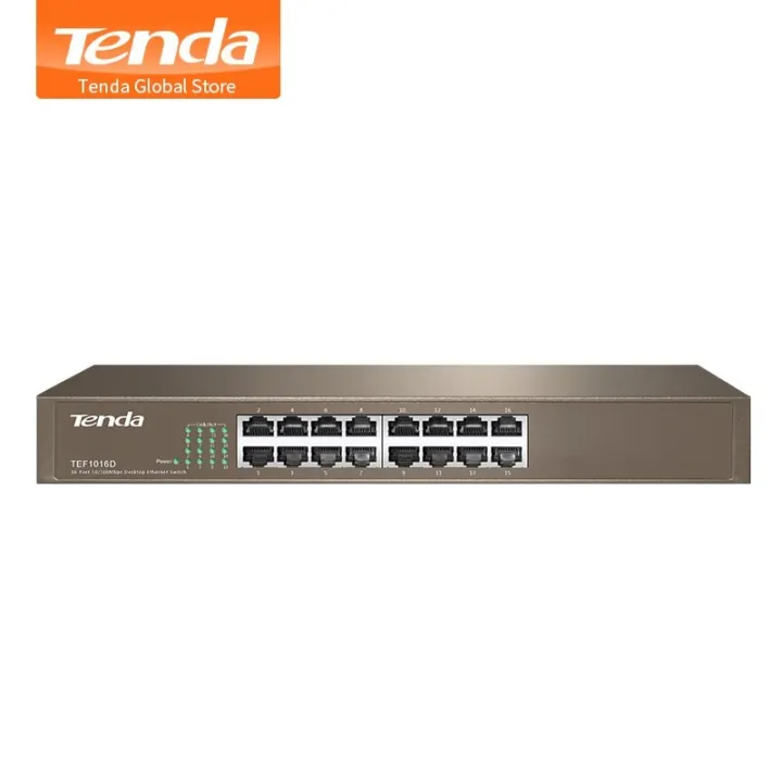 Tenda TEF1016D 16-port 10/100m fast Ethernet network switch, 3.2 Gbps ...