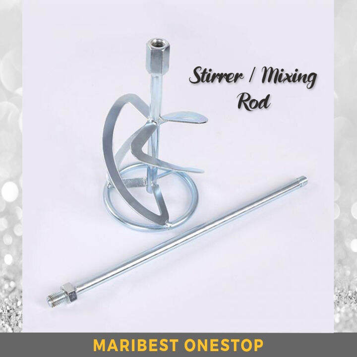 Stainless Steel Mixer Rod Cement Paint Mixing Stirrer Threaded Tip ...