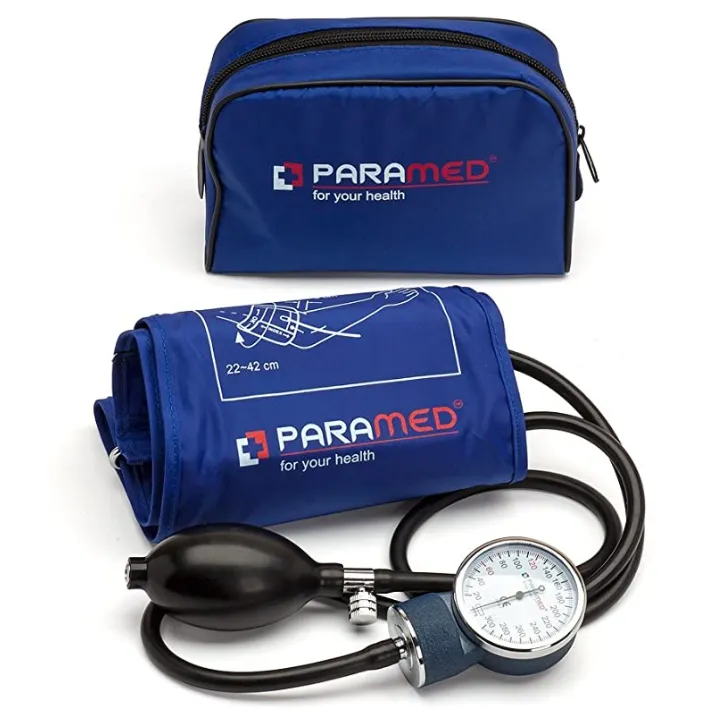 PARAMED Aneroid Sphygmomanometer – Manual Blood Pressure Cuff with Universal Cuff 8.7-16.5" and ...