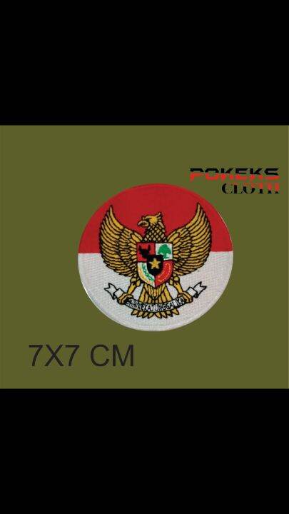 Bordir logo GARUDA DASAR MERAH PUTIH | Lazada Indonesia